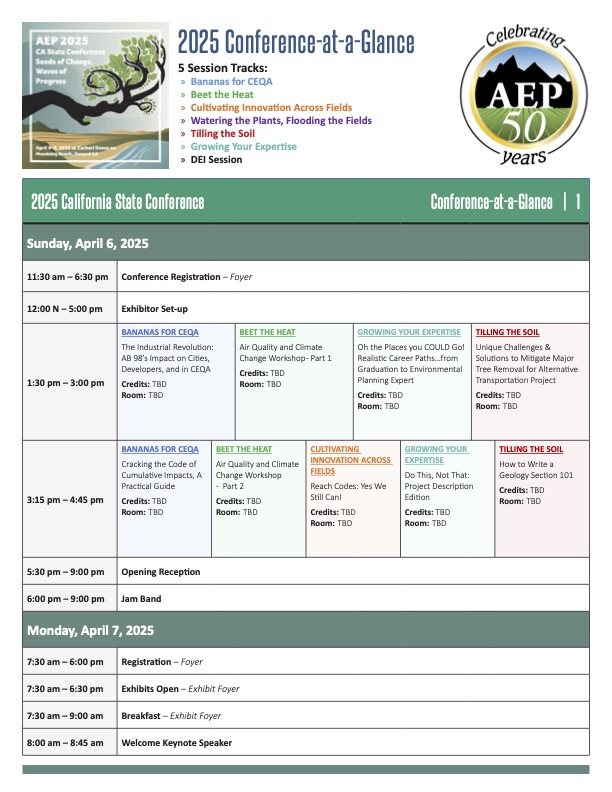 2025 AEP Conference - California Association of Environmental Professionals
