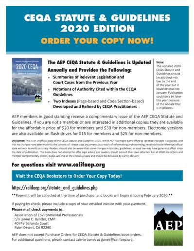 Statute and Guidelines - California Association of Environmental ...
