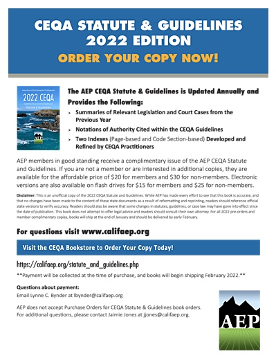 Statute and Guidelines - California Association of Environmental ...